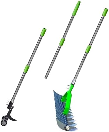 Amazon.com : Iron Rake,4 Tines and 6 Tines Weeding Rake Tool,Carbon ...