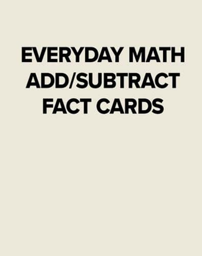 Buy EM ADD/SUBTRACT FACT CARDS (EVERYDAY MATH KIT COMPONENTS) Book ...