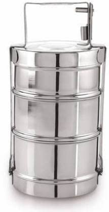 Buy Inaara Stainless Steel Lunch Box 3 Layer Traditional Lunch Box ...
