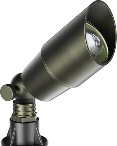 Brass Landscape Spotlight, Outdoor Spotlight, 12V LED Low Voltage ...