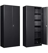 Amazon.com: NODHM Garage Storage Cabinet with Lock, 72" Steel Storage ...