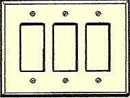 Stonique Cast Stone Switchplates Cameo Triple GFCI - Switch Plates ...