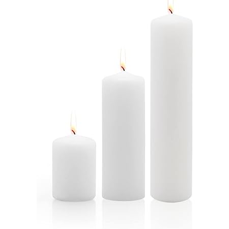 Richland® White Pillar Candles Set of 3
