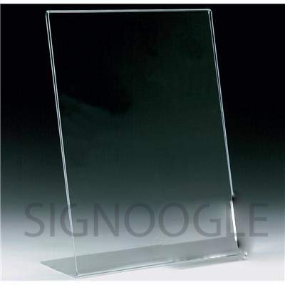 SIGNOOGLE Acrylic Portrait Counter Poster Table Top Menu Sign Display ...