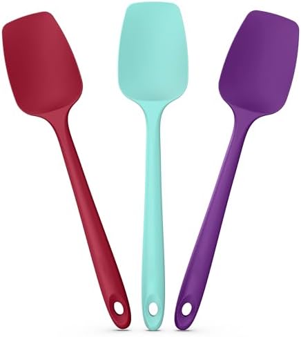 Amazon.com: Armrouns Silicone Spatula Spoon 2-Pack, Rubber Spoonula set ...
