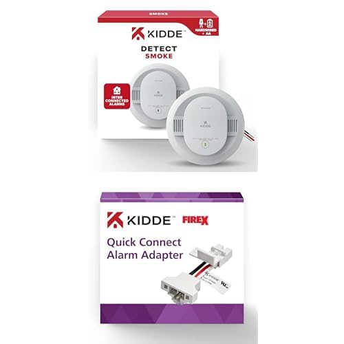Kidde Hardwired Smoke Detector, AA Battery Backup and Kidde Adapter ...