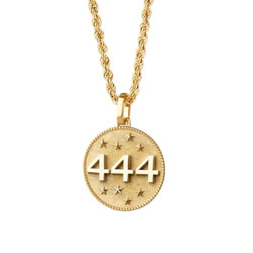 Amazon.com: Gold 444 Angel Number Necklace, Protection Pendant (No ...