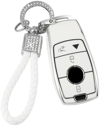 Amazon.com: PIFOOG White Key Fob Cover for Mercedes Benz GLC GLE GLA ...