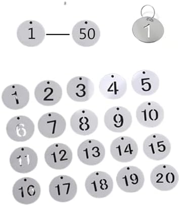 Amazon.com : 1-30 Key Tags with Labels Stainless Steel Numbered Tags ...