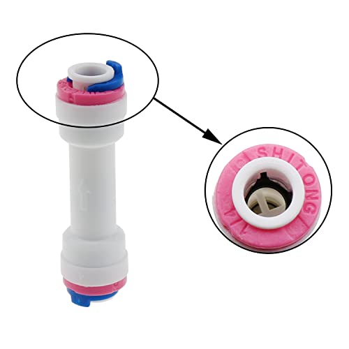 Check Valve ZZHXSM 2pcs 1/4" One Way Push Fit Straight Quick Connect ...