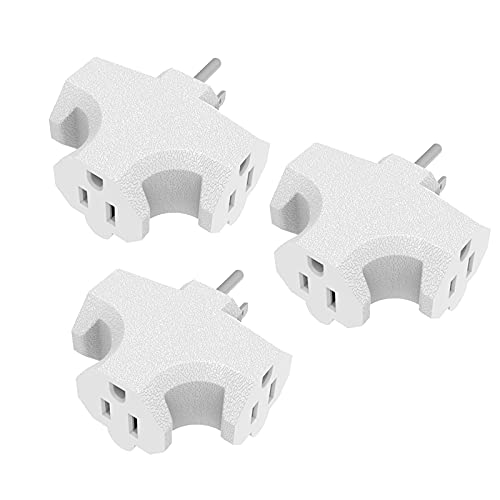 3 Plug Outlet Adapter (T-shaped),Heavy Duty Outlet Extender，T-Shaped ...