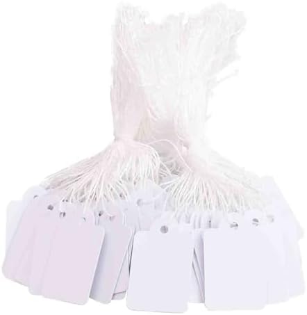 Amazon.com : Price Tags and Connecting Rope 500 String Price Tags white ...