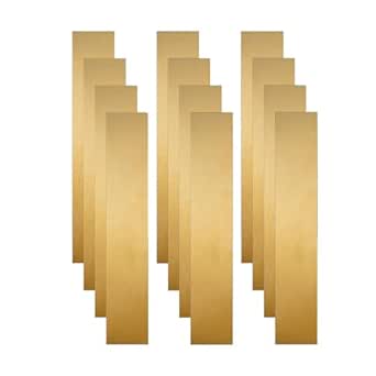 Amazon.com: 12 Pieces Brass Shim Stock Assortment 6 x 1 Inch,Brass ...