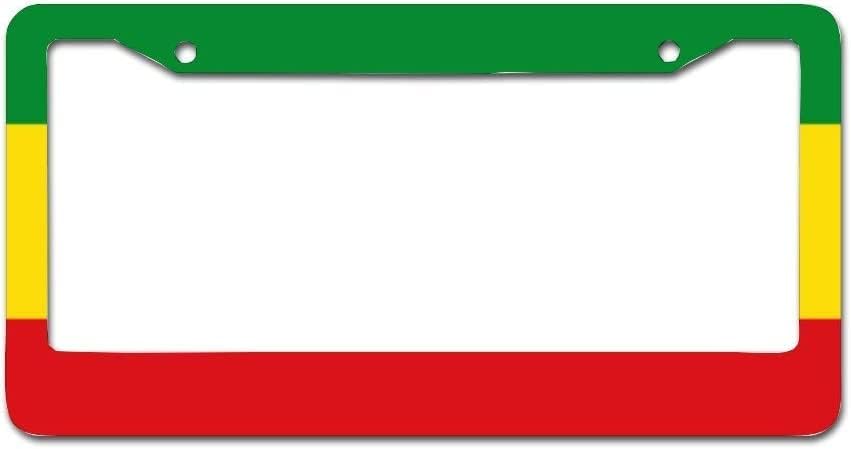 Amazon.com: License Plate Holder Rastafarian Flag Rasta Ethiopian Car ...