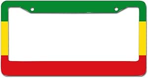 Amazon.com: License Plate Holder Rastafarian Flag Rasta Ethiopian Car ...