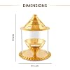 Buy Borosil Medium Size Akhand Diya Decorative Brass Glass Oil Lamp ...