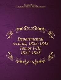 Amazon.co.jp: Departmental Records 1822-1845 : 洋書