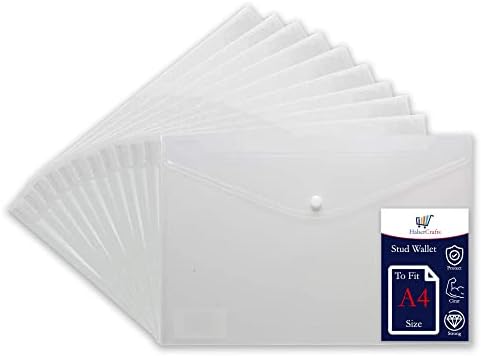 Clear Plastic Wallets A4-30 Pack Plastic Folders Document Wallets Files ...