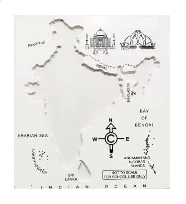 ShaRu Enterprises India Map Stencil, School Use, Pack of 1 : Amazon.in ...