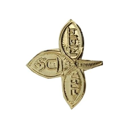 New 2 PCS Pure Brass Sheet 1 INCH BEL PATRA Metal BEL PATRA/Bilva Patra ...