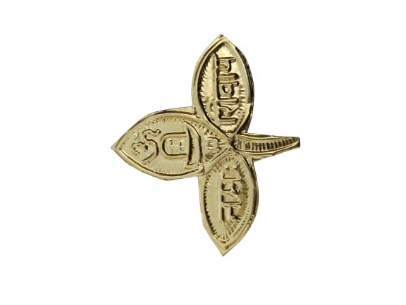 New 2 PCS Pure Brass Sheet 1 INCH BEL PATRA Metal BEL PATRA/Bilva Patra ...