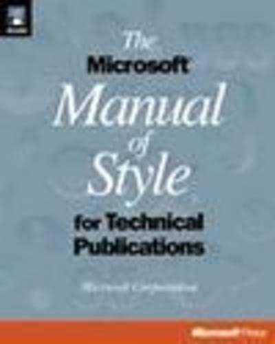 Microsoft Manual of Style for Technical Publications: Amazon.co.uk ...