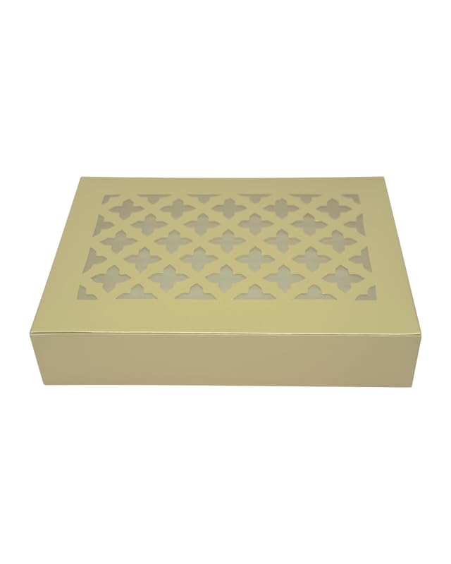 Buy Keyline Packs Laser Cut Golden Disposable Boxes For Food,Mithai ...