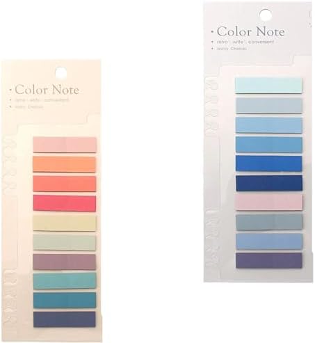 1200 PCS Sticky Notes Plastic 60 Colors Sticky Tabs Highlighter Strips ...