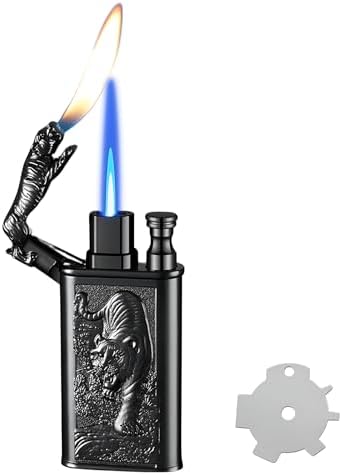 Amazon.com: Torch Lighter, Relief Tiger Design Magic Dual Flame Lighter ...