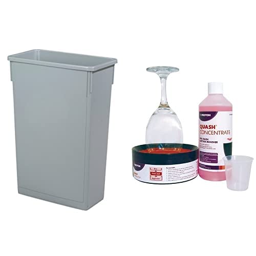 Grey Slim Recycling Bin - 87 Litre Bundle with Quash Lipstick Remover ...