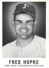 1960 Leaf Baseball (Baseball) Card# 91 fred hopke of the Philadelphia ...