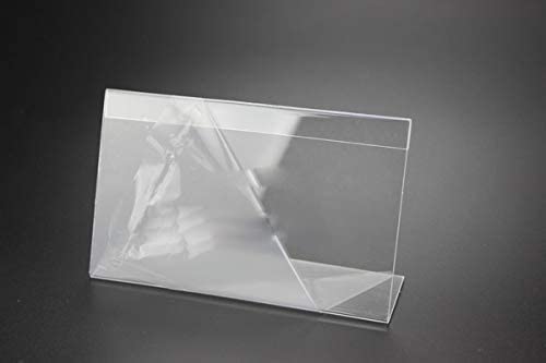 SIGNOOGLE Acrylic Stand for Table Small Mini L Label Holder Acrylic ...