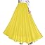 Afibi Womens Chiffon Retro Long Maxi Skirt Vintage Dress (Small, Black ...