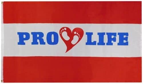 Amazon.com : 3x5 Pro Life Red White Premium Quality 100D Woven Poly ...
