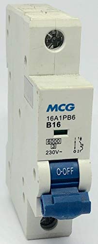 MCG 16A1PB6 MCB B16 16A Type B circuit breaker : Amazon.co.uk: DIY & Tools
