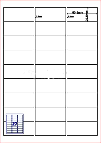 24 Labels per A4 Sheet, 100 Sheets 2400 Labels Total, Self Adhesive ...