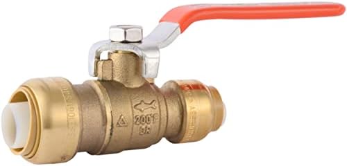 SharkBite 3/4 Inch x 1/2 Inch Ball Valve, Push to Connect Brass ...