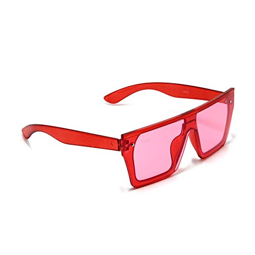 Buy Buko Style Shield UV Protected Unisex Sunglasses (Carrot Pink) at ...
