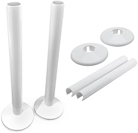 Cache-tuyaux et colliers de radiateur pour sèche-serviettes en noir ...