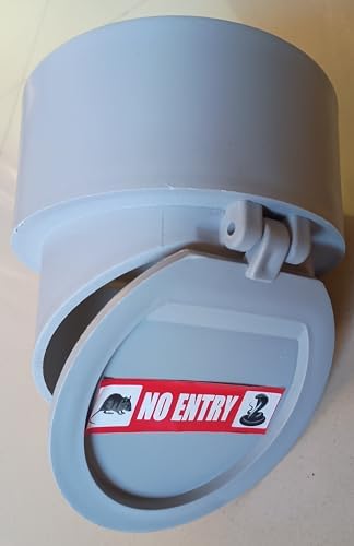 6" SWR PVC Flip Valve, White Drain Pipe Fitting, Rat protection for ...