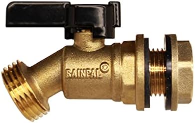 Amazon.com : Hooshing Brass rain barrel spigot 3/4 Inch Quarter Turn ...
