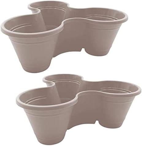 Amazon.com : A1 Unlimited Stackable Plastic 3-Section Planters 10x9x3 ...