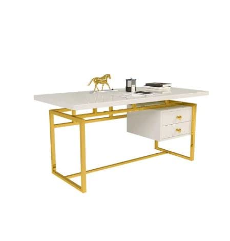 Kohinoor Decor Glossy Pinewood Computer Desk with Drawer for Home ...