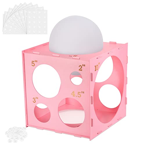 Snapklik.com : Auihiay 14 Holes Wood Balloon Sizer Cube, Pink ...