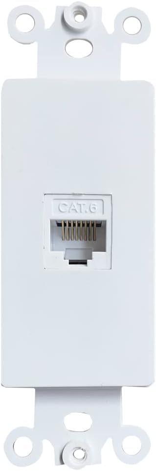 Amazon.com: RiteAV CAT 6A 1 Port Shielded Cat6a Wall Plate 1 Gang ...