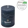 Spaas Rustic Pillar Candle 80/110 mm 65h, Dark Blue : Amazon.co.uk ...