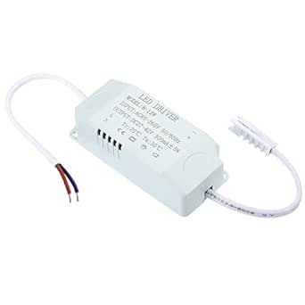 PATIKIL 8-12W 300mA LED Driver, 5 Pack AC 85-265V Output 27-42V DC Male Connector Constant ...