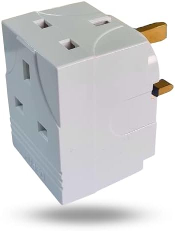 2 Way Double Plug Adaptor - Cube Electric Double Adapter Plug UK - Plug ...