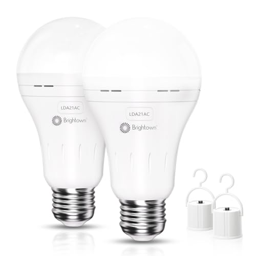 Amazon: 2-Pack Rechargeable Emergency Light Bulbs, 40W Equivalent, 7W ...