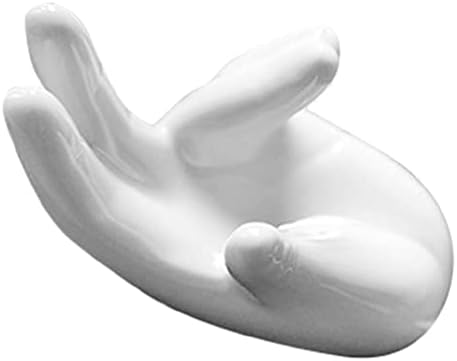 Amazon.com: 1 Piece White Ceramic Handcrafted Hand Holder Support Stand ...